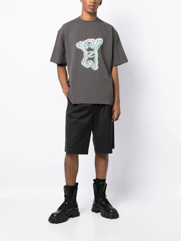 We11Done Graphic-print Cotton T-shirt - Grey