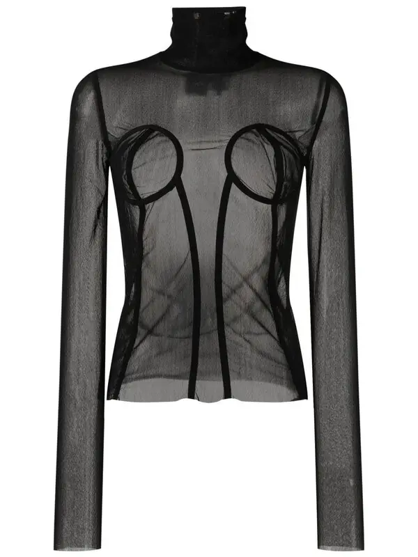 Natasha Zinko High Neck Mesh Top
