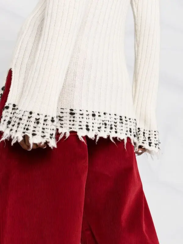 Marni Stippled Trim Ribbed Jumper