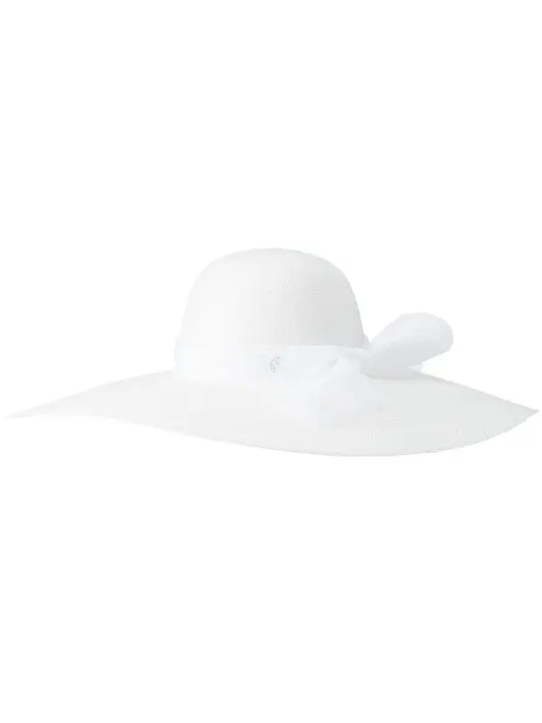 MAISON MICHEL Blanche Straw Sun Hat - White