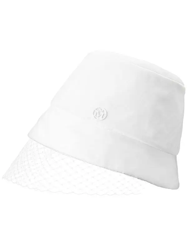 MAISON MICHEL Souna Bucket Hat - White