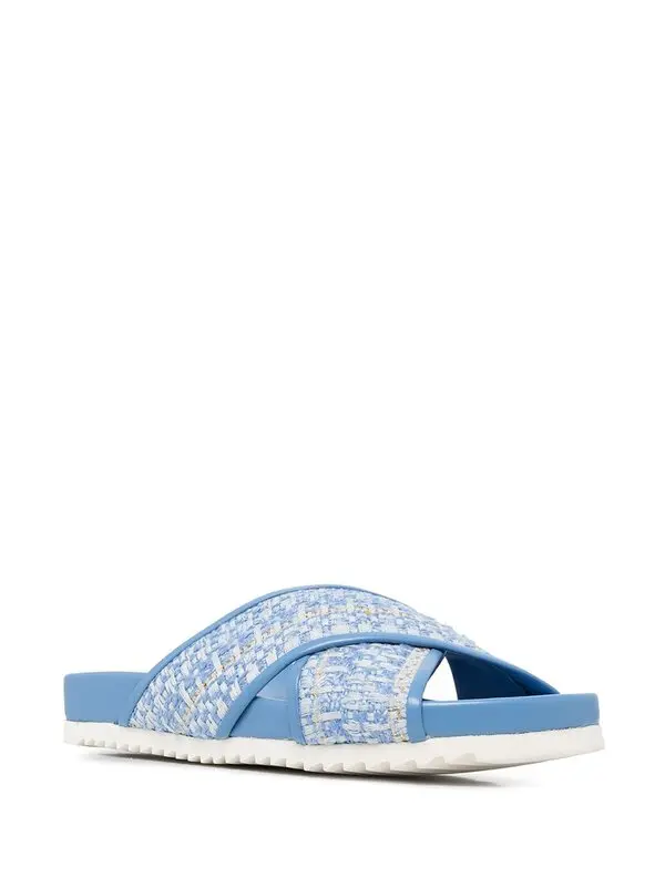 MADISON MAISON Crossover Strap Sandals - Blue
