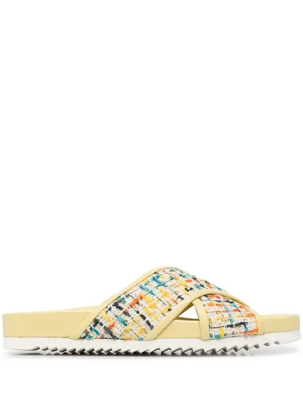 MADISON MAISON Crossover Strap Sandals - Yellow