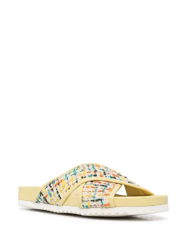 MADISON MAISON Crossover Strap Sandals - Yellow