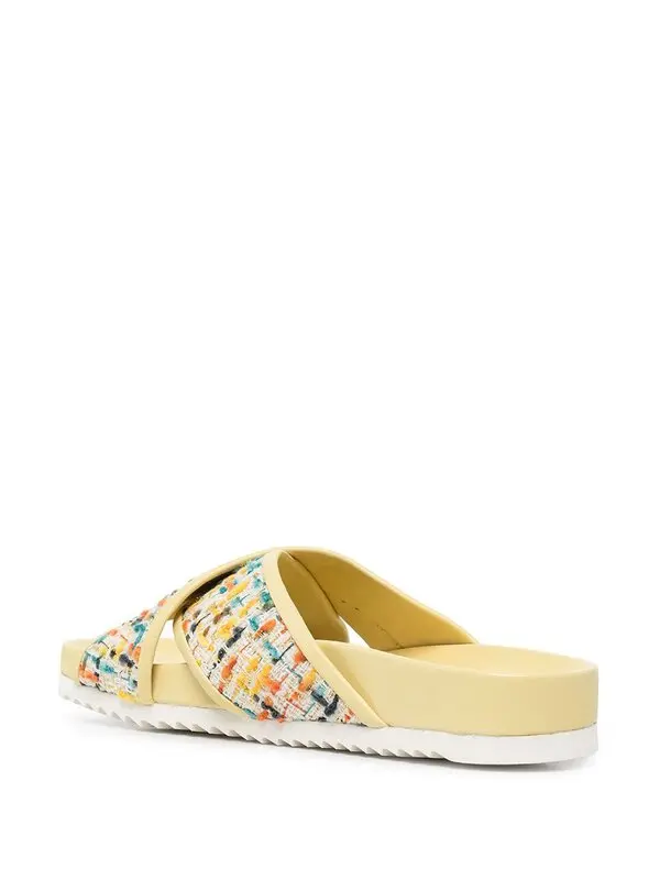 MADISON MAISON Crossover Strap Sandals - Yellow