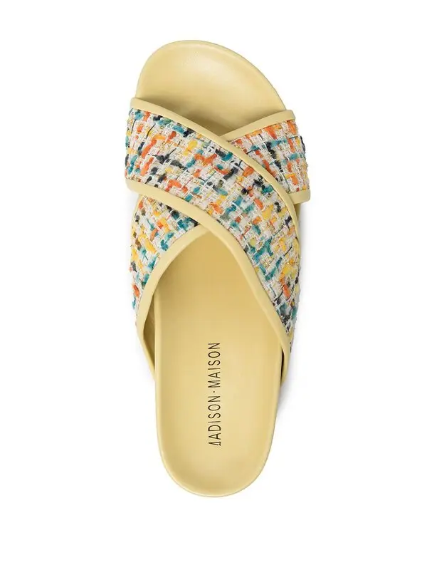 MADISON MAISON Crossover Strap Sandals - Yellow