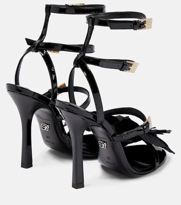 Blumarine Embellished Patent Leather Sandals