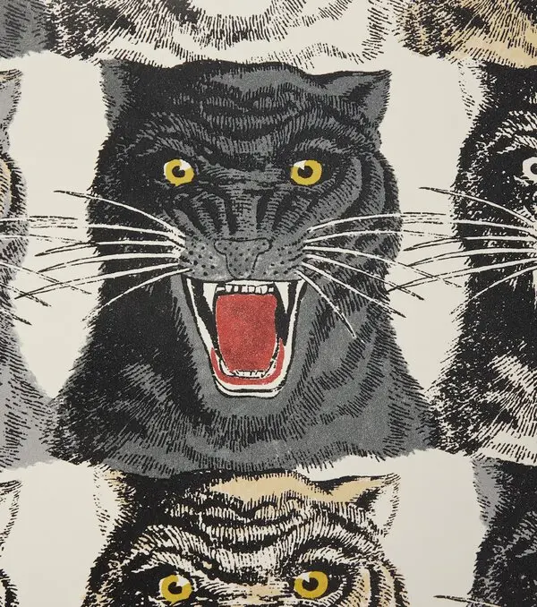 Gucci Tiger Face Printed Wallpaper - Multicoloured | Editorialist