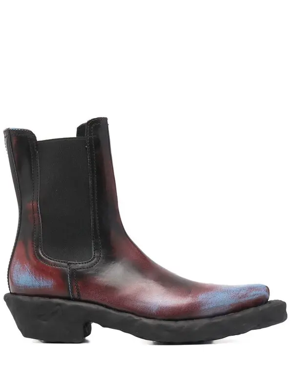 Camper Leather Ankle Boots - Black