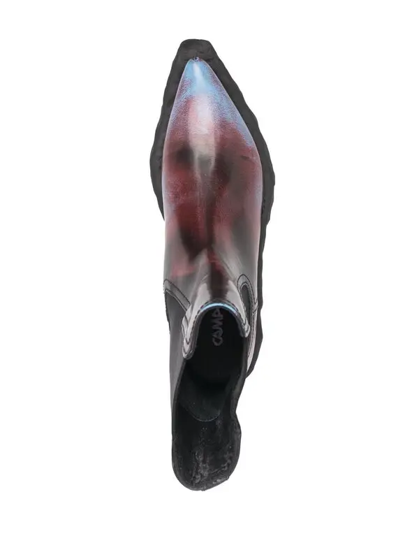 Camper Leather Ankle Boots - Black
