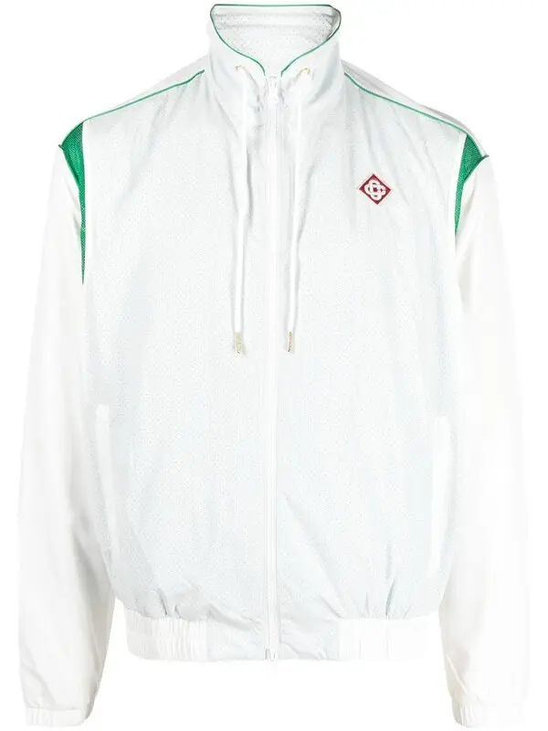 Casablanca Perforated Panelled Track Jacket - White