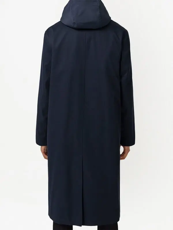 Burberry Single-breasted Hooded Coat