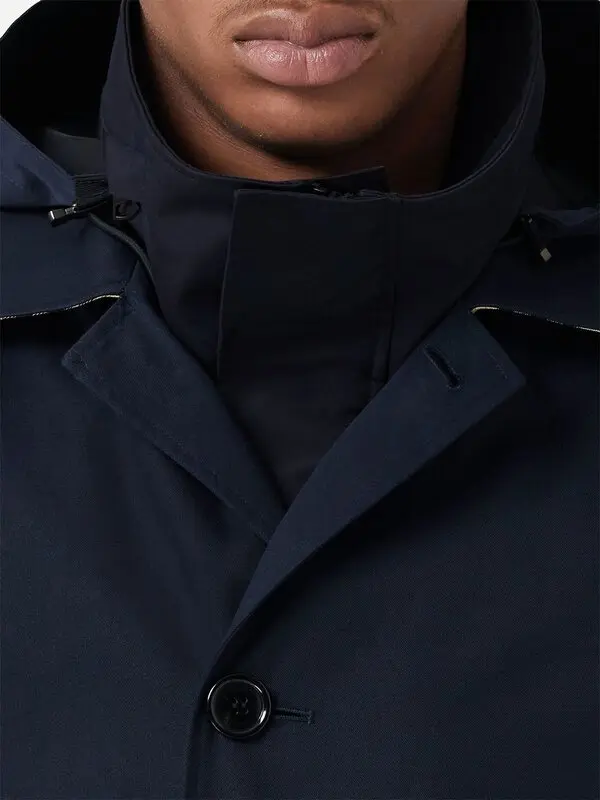 Burberry Single-breasted Hooded Coat