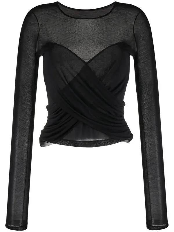 Balmain Draped-panel Detail Top