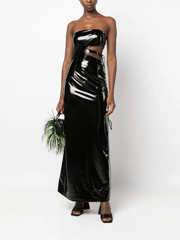 ROTATE BY BIRGER CHRISTENSEN Strapless Cut-out Maxi Dress