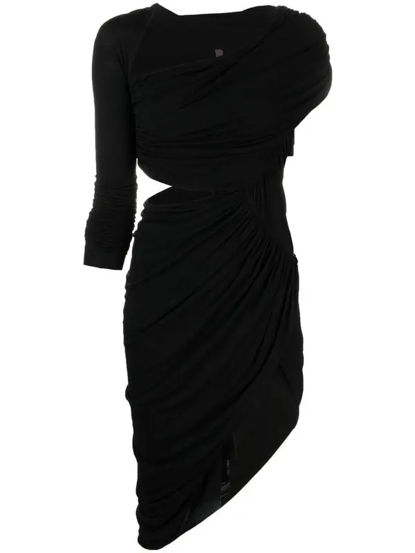 Rick Owens Draped Cut-out Knee-length Dress