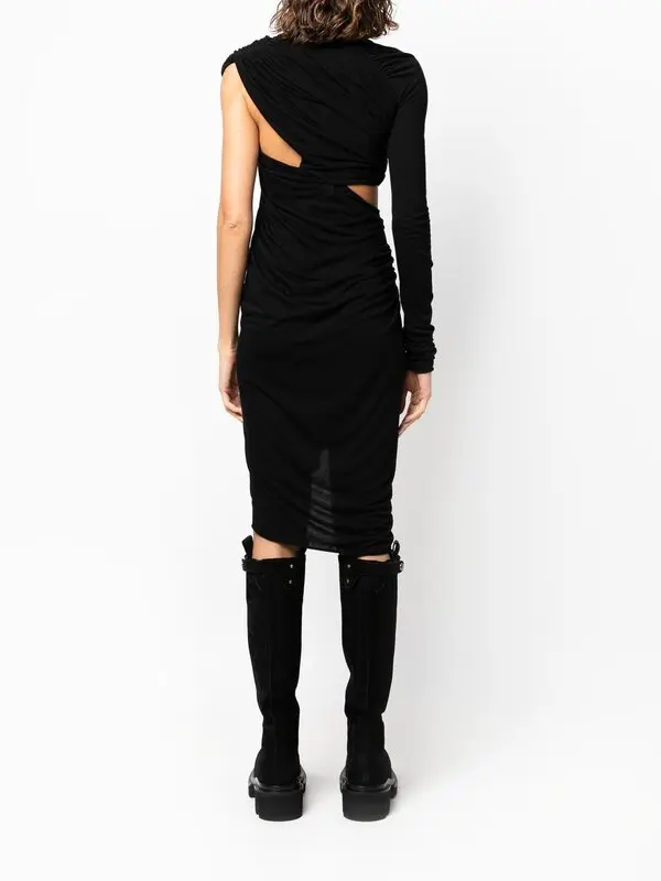 Rick Owens Draped Cut-out Knee-length Dress