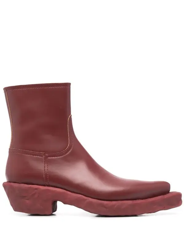 Camper Venga Leather Boots - Red