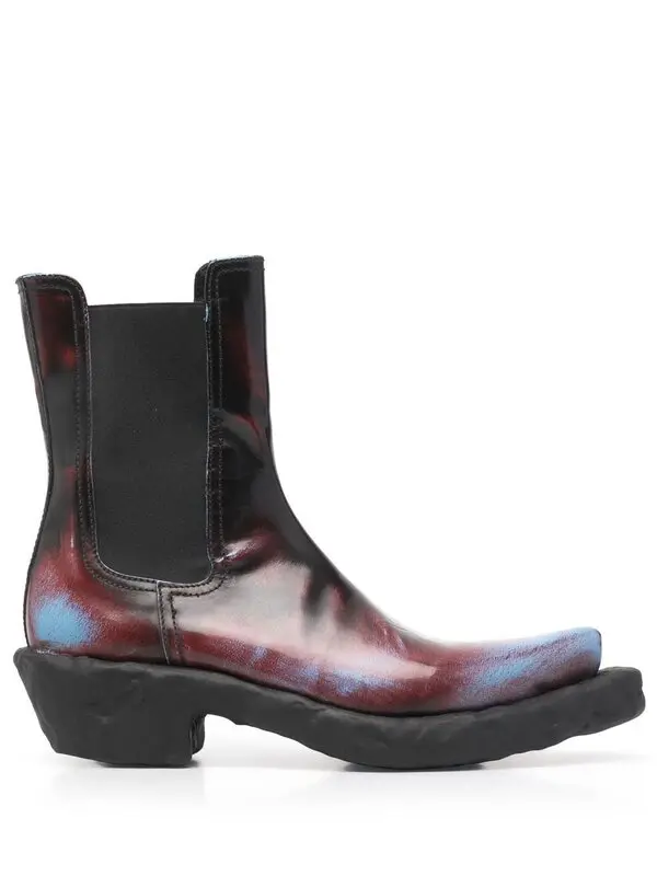 Camper Venga Leather Ankle Boots - Black