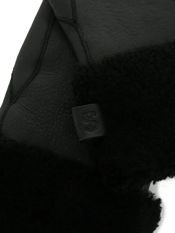 YVES SALOMON Lambskin Mittens - Black