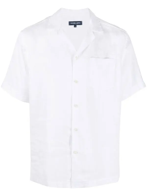 Frescobol Carioca Short-sleeve Linen Shirt - White