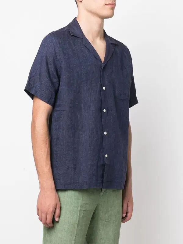 Frescobol Carioca Angelo Short-sleeve Linen Shirt