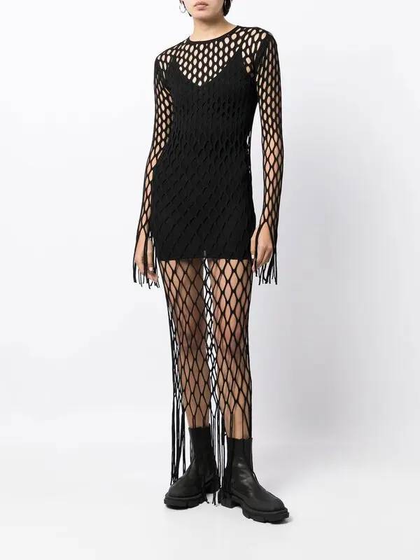DION LEE Reef Net Maxi Dress