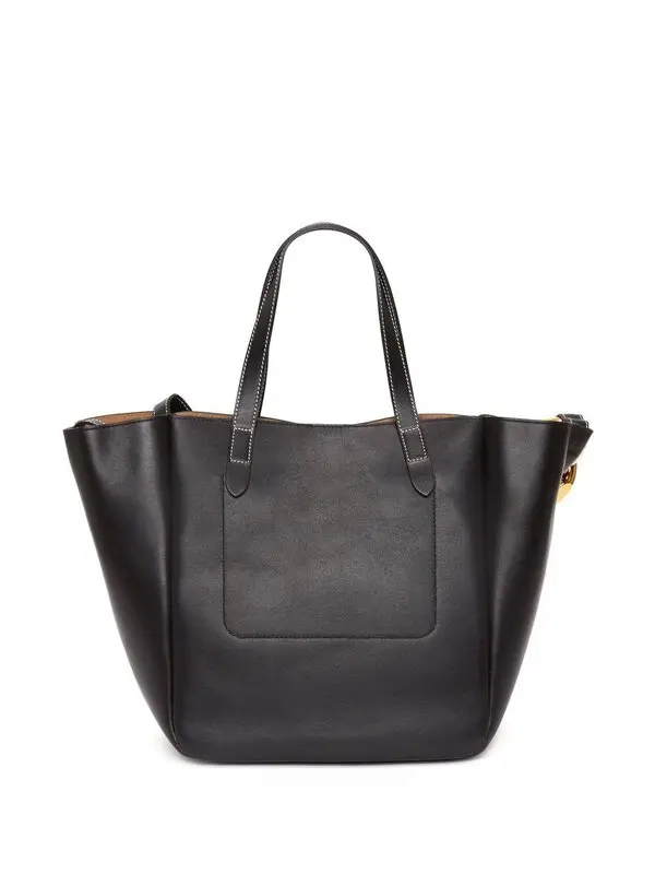 JW Anderson Logo-detail Leather Tote Bag - Black