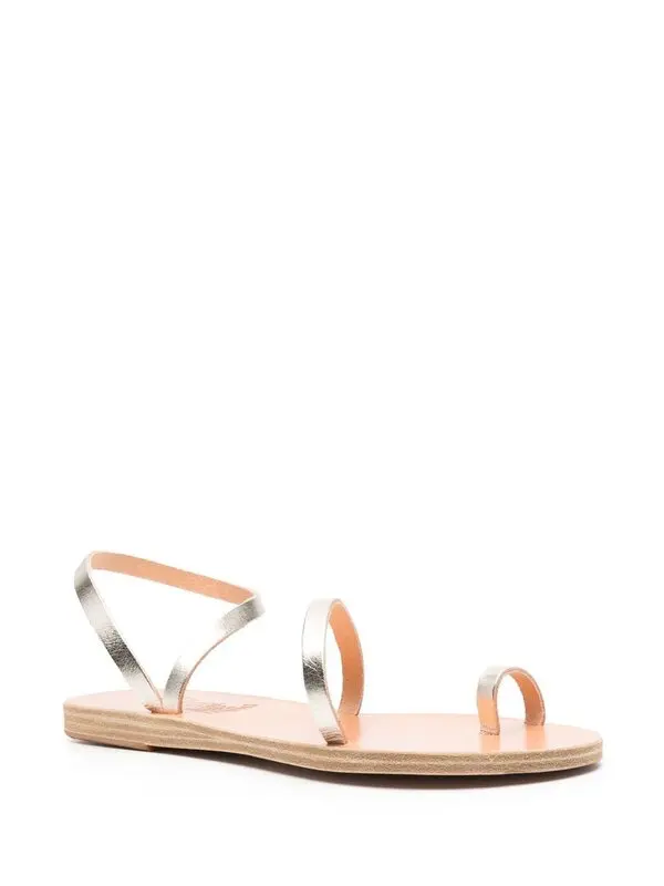 ANCIENT GREEK SANDALS Apli Eleftheria Metallic-effect Sandals - Gold