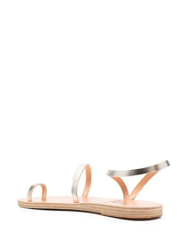 ANCIENT GREEK SANDALS Apli Eleftheria Metallic-effect Sandals - Gold