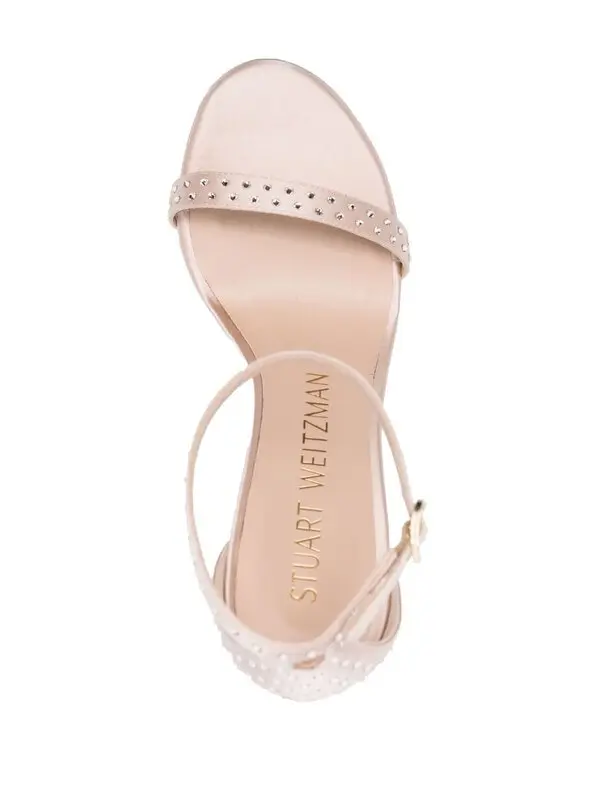 STUART WEITZMAN 150mm Rhinestone Platform Sandals - Pink