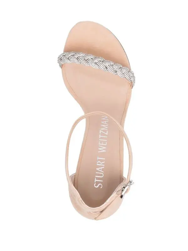 STUART WEITZMAN Nudistcurve 80mm Embellished Sandals