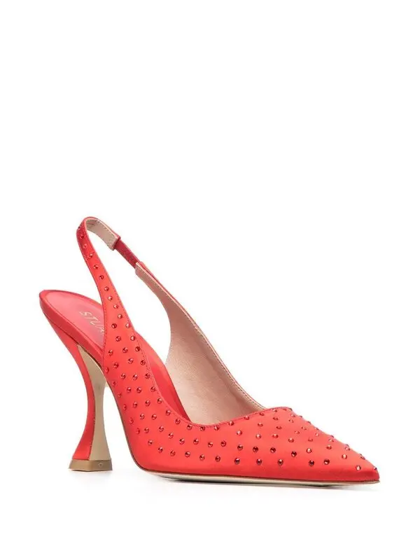 STUART WEITZMAN Say Rhinestone Pumps - Red