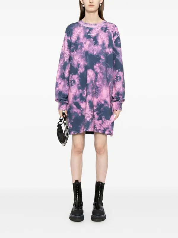 Off-White Arrows Tie-dye Sweatshirt Dress