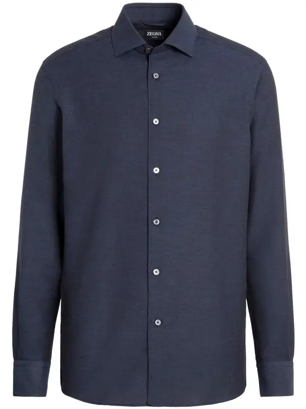 Zegna Long-sleeve Dress Shirt - Blue