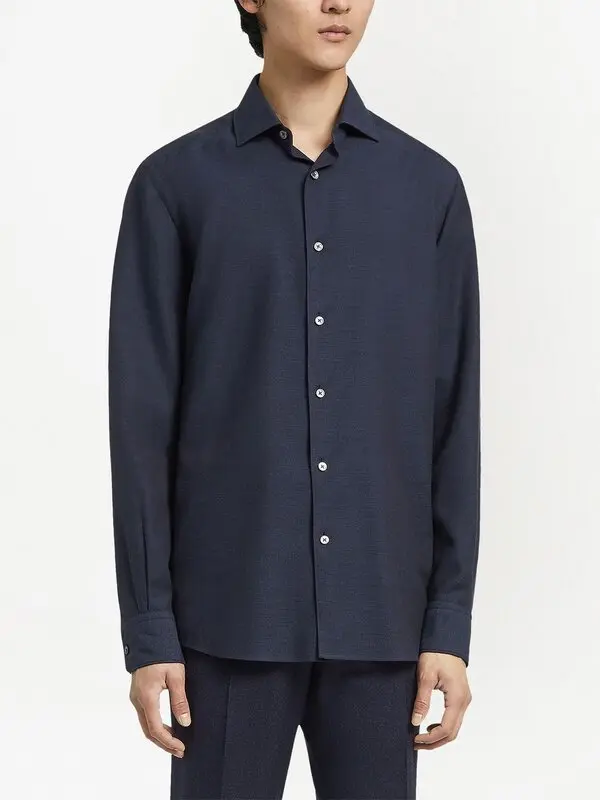 Zegna Long-sleeve Dress Shirt - Blue