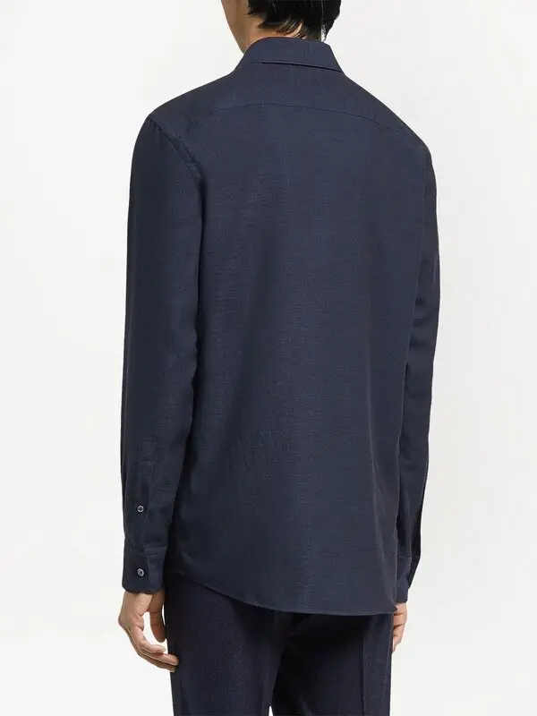 Zegna Long-sleeve Dress Shirt - Blue