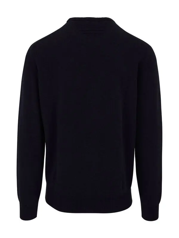 Zegna Crew Neck Cashmere Jumper - Blue