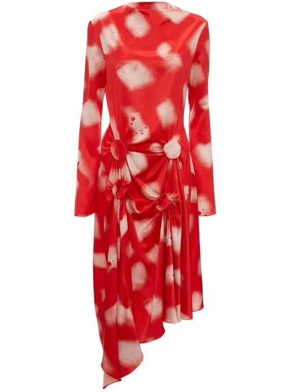 JW Anderson Long-sleeve Twisted Draped Dress
