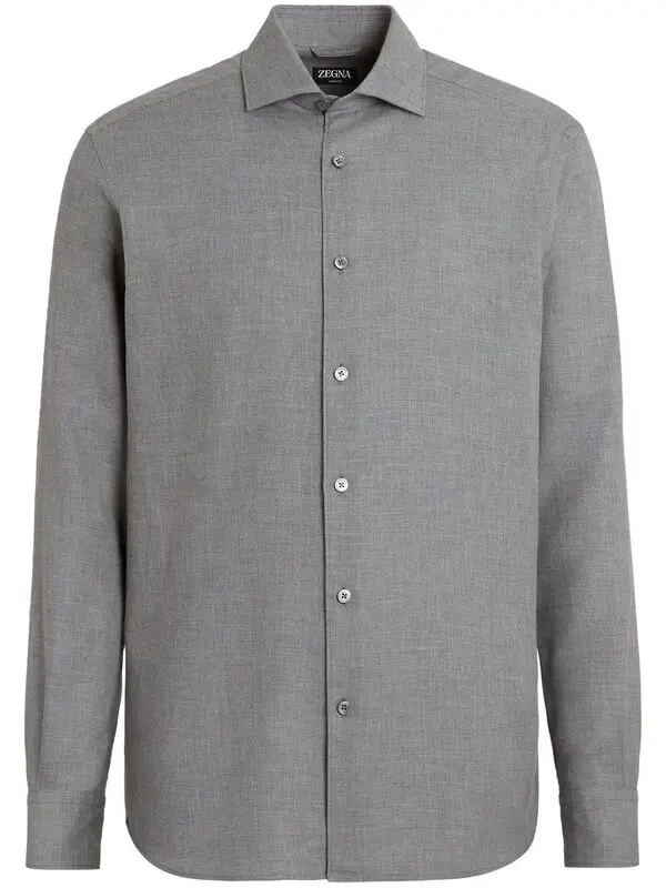 Zegna Cashco Long-sleeve Shirt - Grey