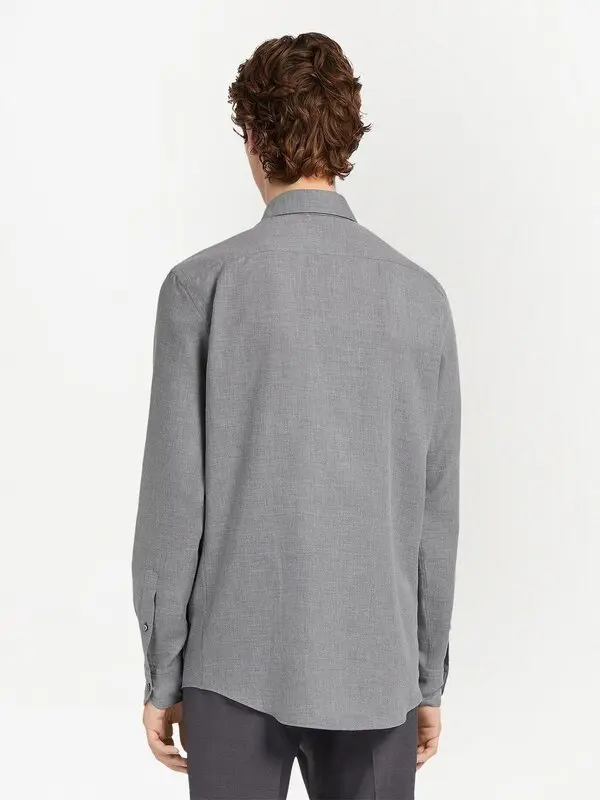 Zegna Cashco Long-sleeve Shirt - Grey