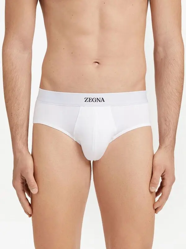 Zegna Logo-print Cotton Midi Briefs