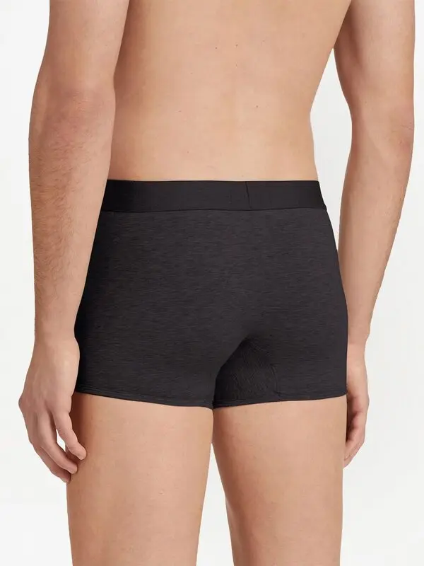 Zegna Logo-waistband Cotton Boxers - Black