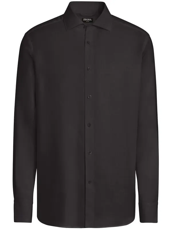 Zegna Cashco Long-sleeve Shirt - Black