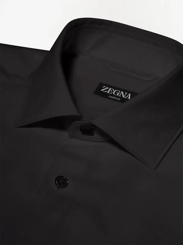 Zegna Cashco Long-sleeve Shirt - Black