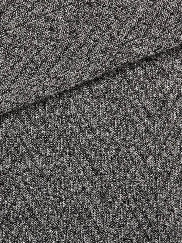 Zegna Chevron Knit Calf-length Socks