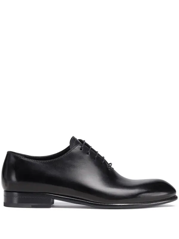 Zegna Vienna Leather Oxford Shoes