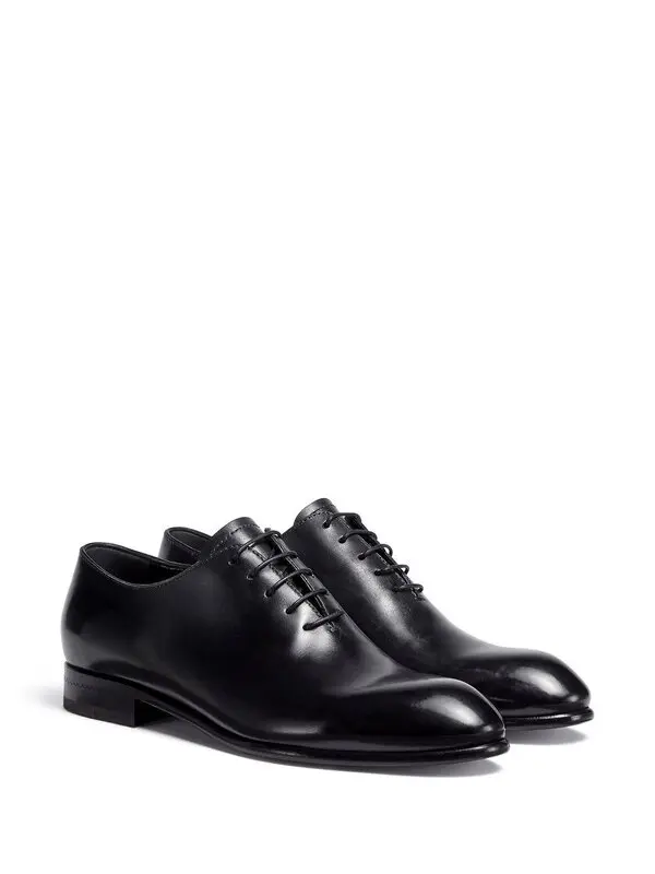 Zegna Vienna Leather Oxford Shoes