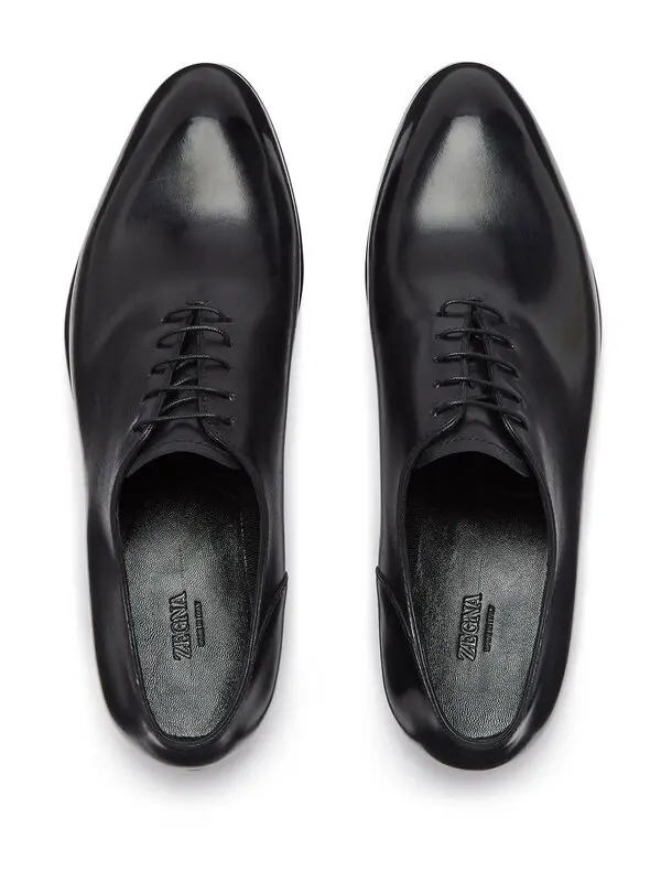 Zegna Vienna Leather Oxford Shoes