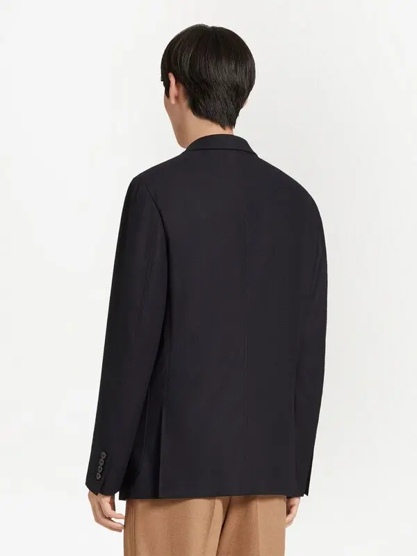 Zegna Trofeo Single-breasted Cashmere Jacket - Black